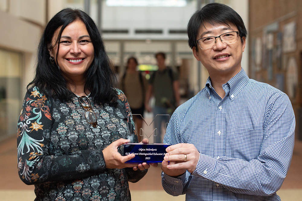 Olgica Milenkovic receives ECE’s Distinguished Educator Award for ...